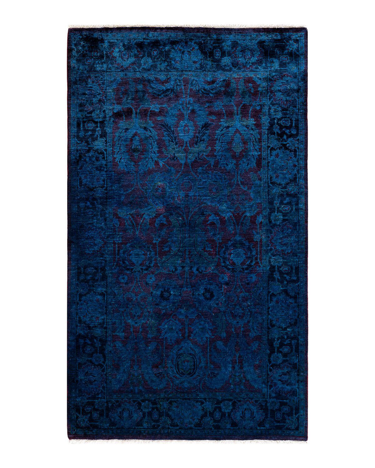 AllModern Maz, One-of-a-Kind Hand-Knotted Area Rug - Blue | Wayfair