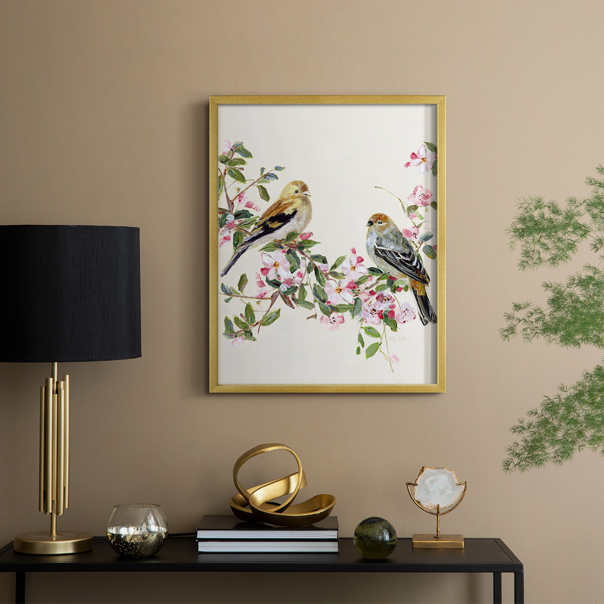 Lark Manor™ Songbird Duo II Framed Print - Solid Wood | Wayfair