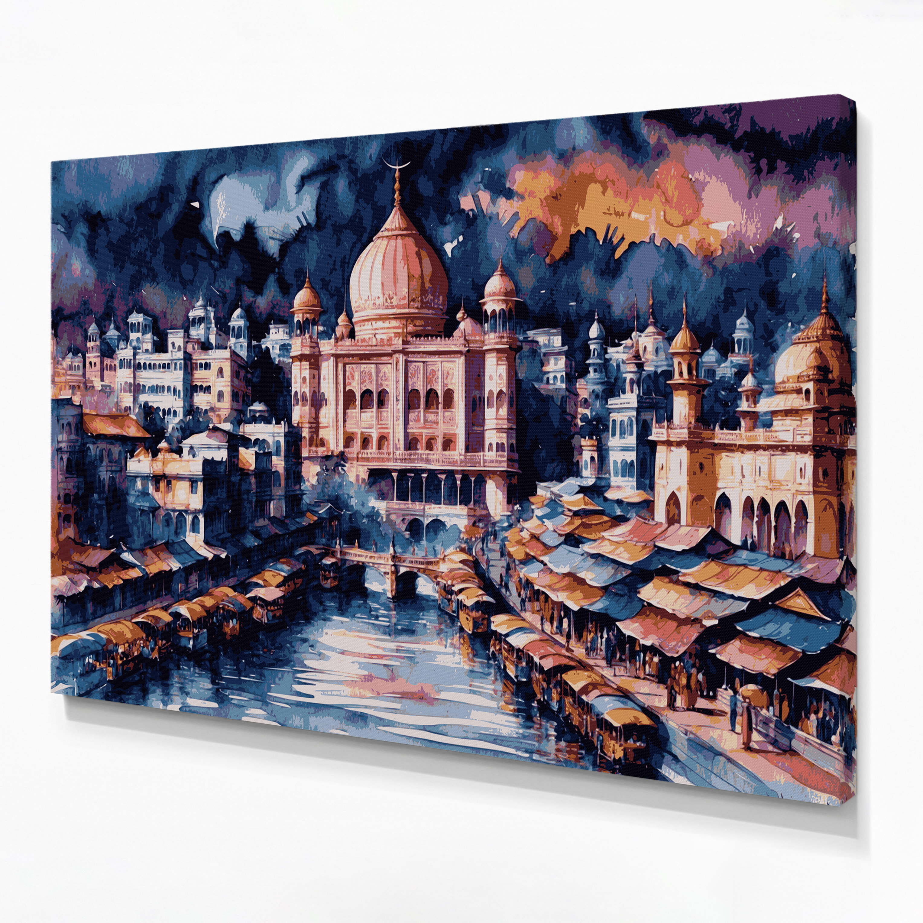 Red Barrel Studio® Cities Dhaka Bangladesh Purple Canvas Wall Art | Wayfair
