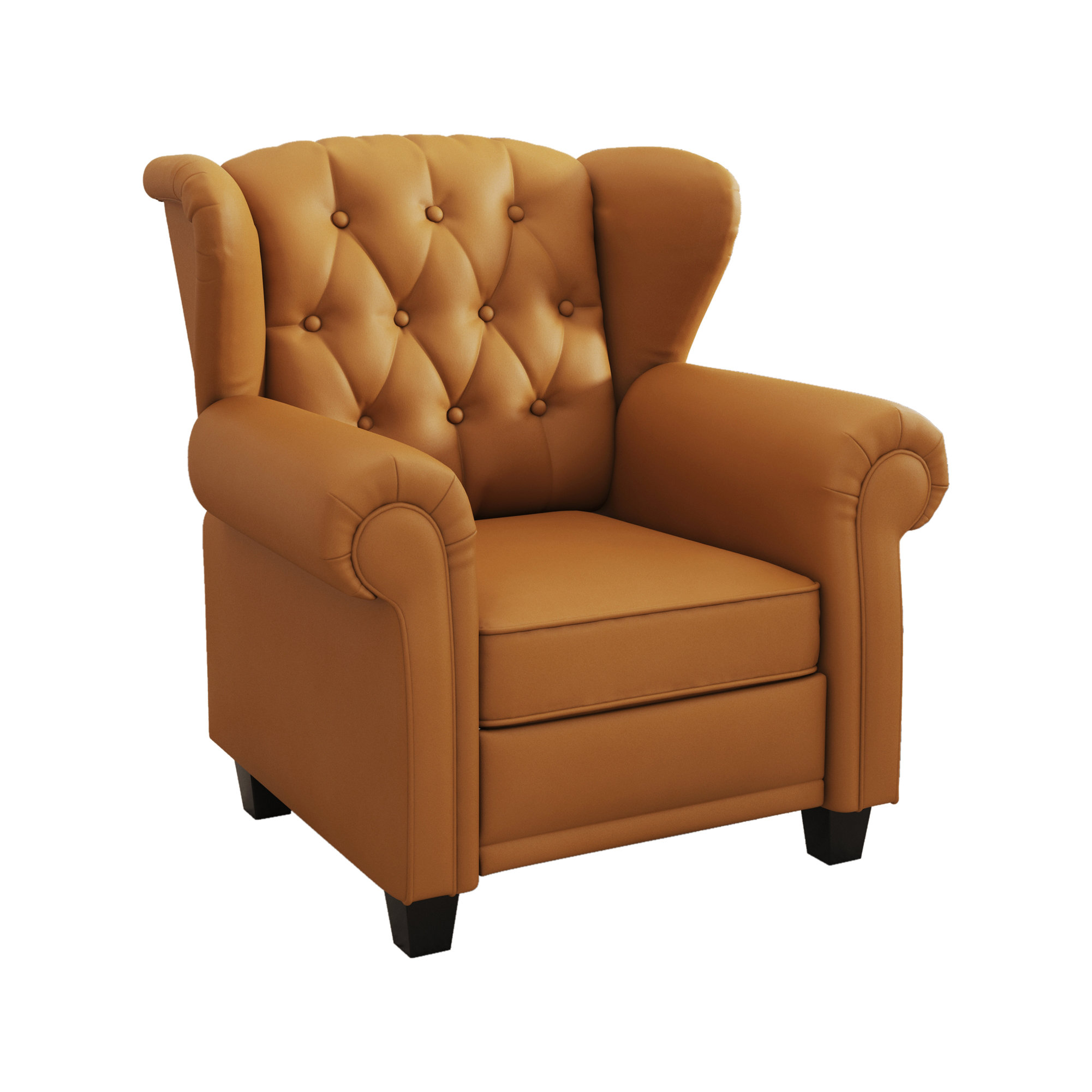 Mercer41 Tufted Armchair, Single Chair With Wood Legs | Wayfair