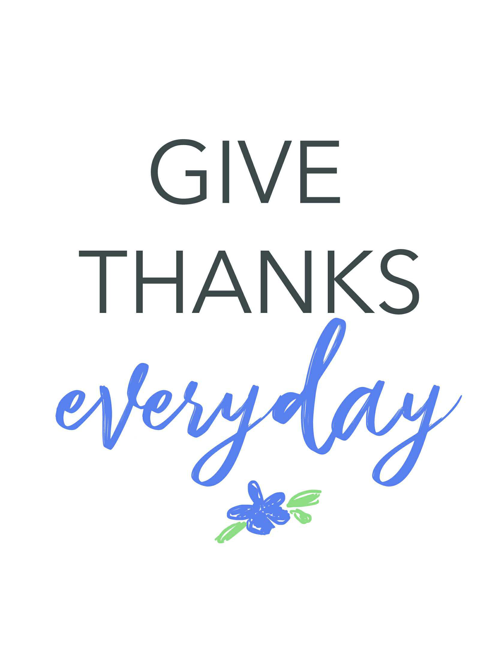Trinx Give Thanks Blue Typography - Wayfair Canada