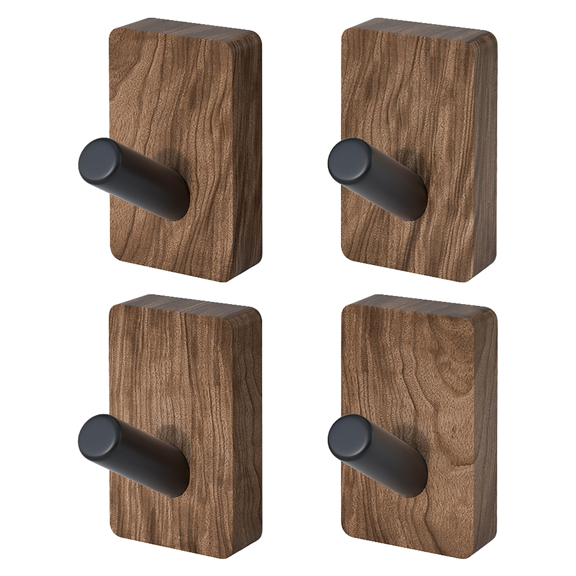 Ophelia & Co. Wall Mount Hooks, 4 Pack, Single Hook, Lacquered Finish ...