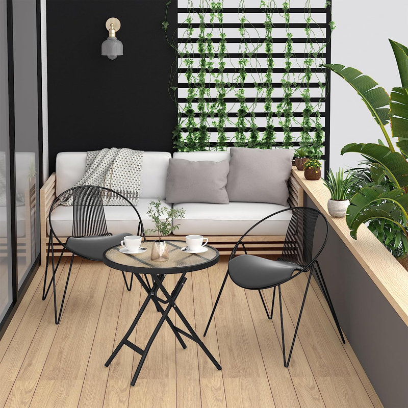 17 Stories Htoo Round 46Cm L Outdoor Side Table | Wayfair.co.uk