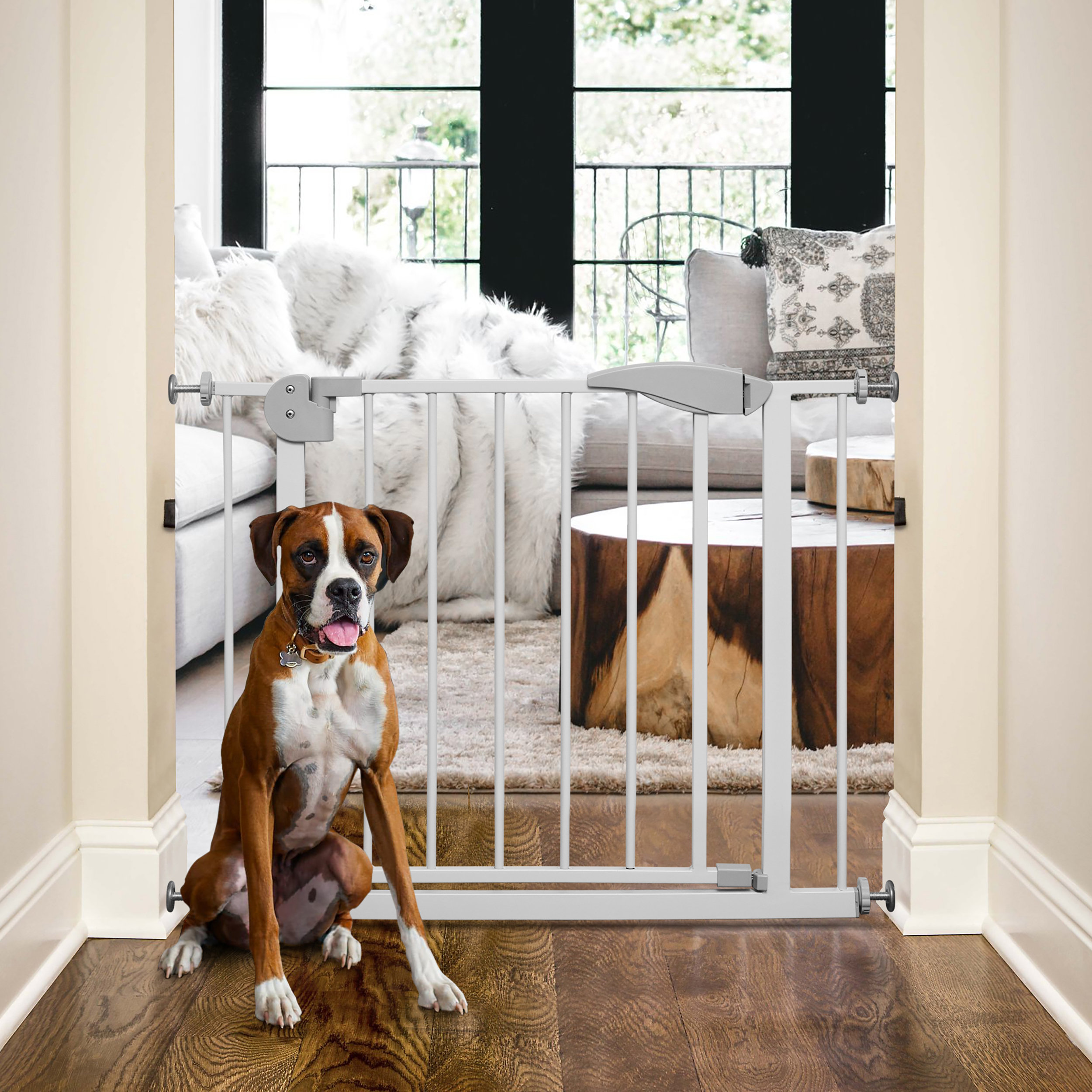 Tucker Murphy Pet™ Steel Pressure Mounted Pet Gate - Wayfair Canada