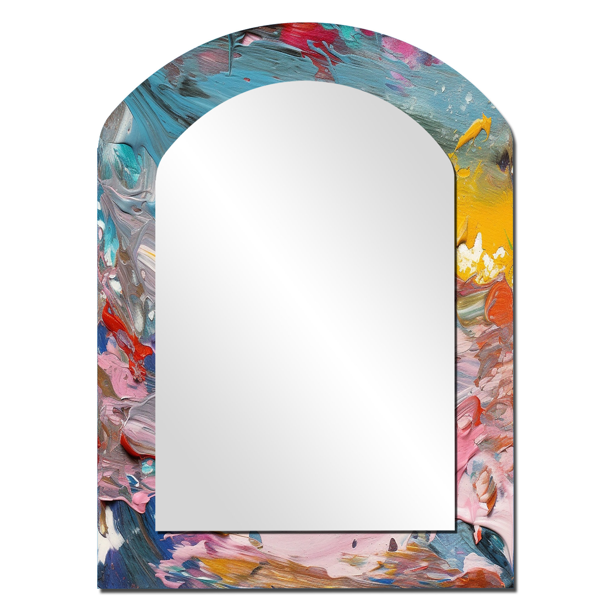 Dakota Fields Summer Pastel Groove Abstract Expressionism I - Pink Arch ...