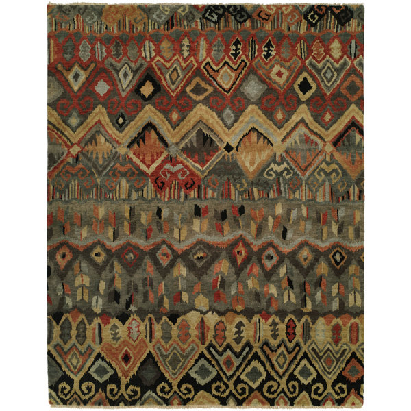 Bungalow Rose Donovin Wool Southwestern Rug & Reviews | Wayfair