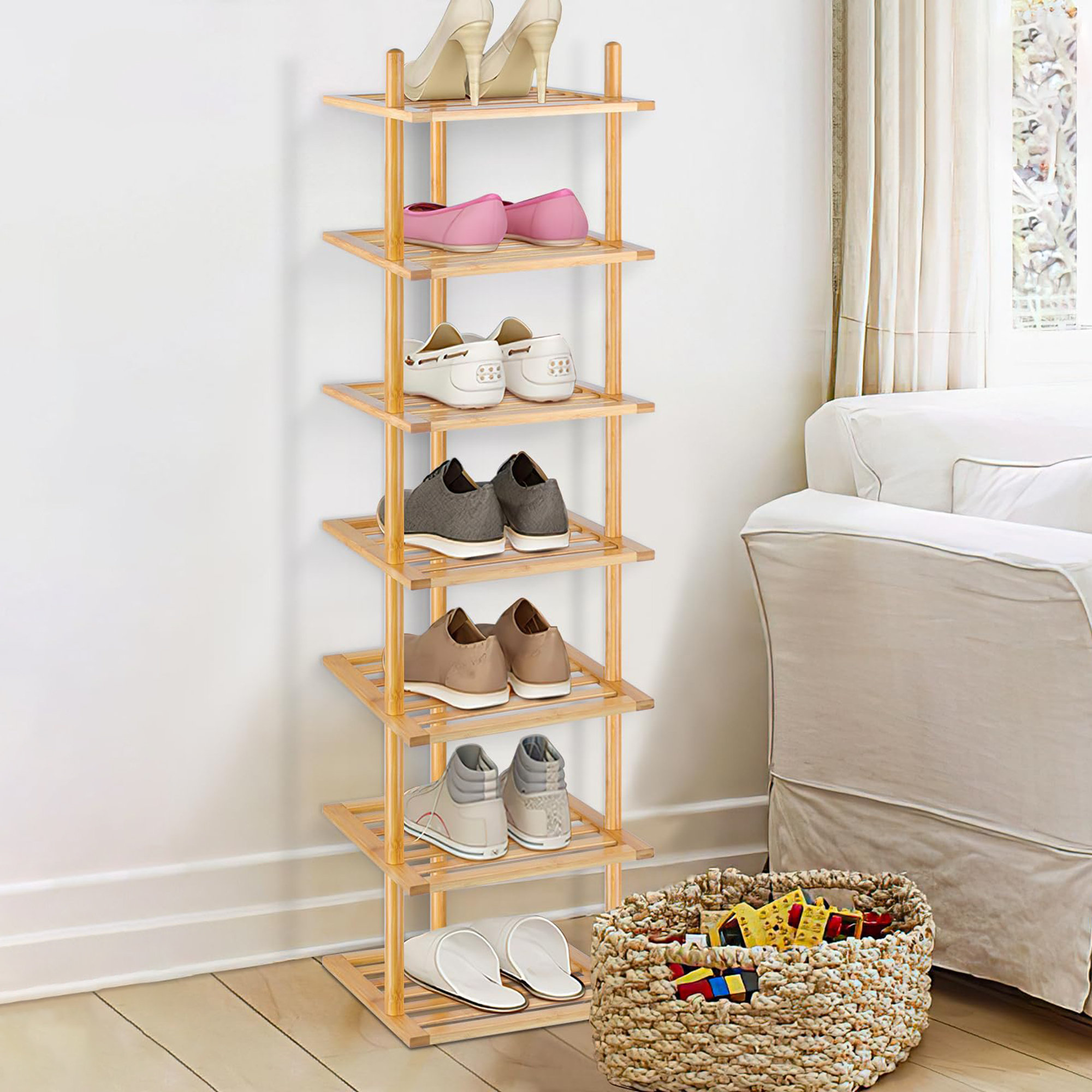 Red Barrel Studio® 7 Pair Shoe Rack | Wayfair
