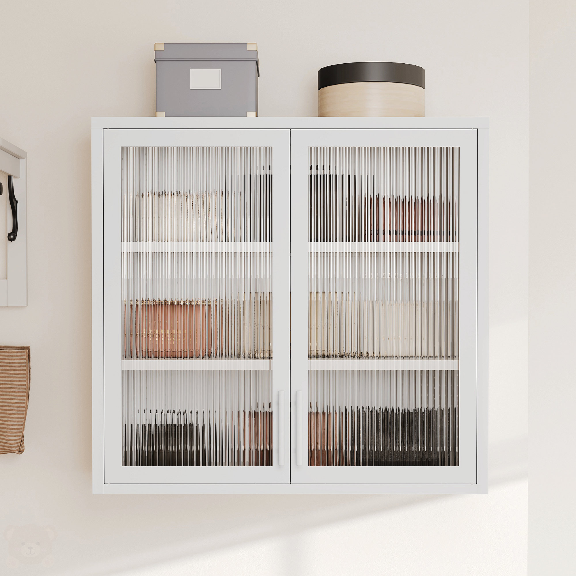 Latitude Run® Retro Style Wall Mounted Cabinet Table-Top Storage ...