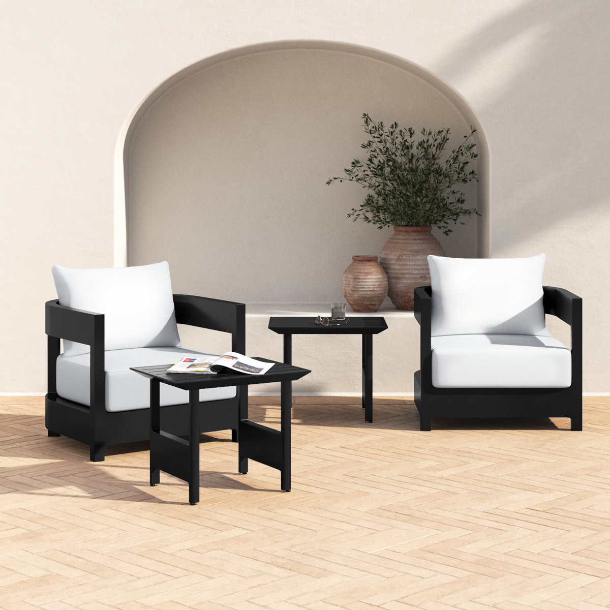 Joss & Main Everlee Patio Club Chair Seating Group | Wayfair