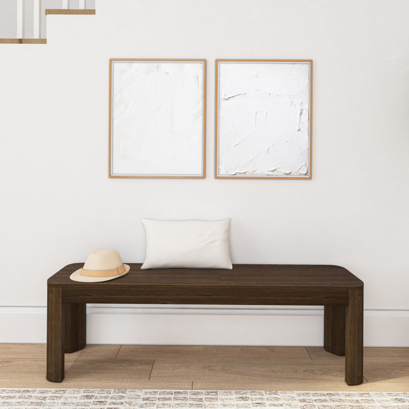Ebern Designs Spero 58" Solid Wood Bench & Reviews | Wayfair