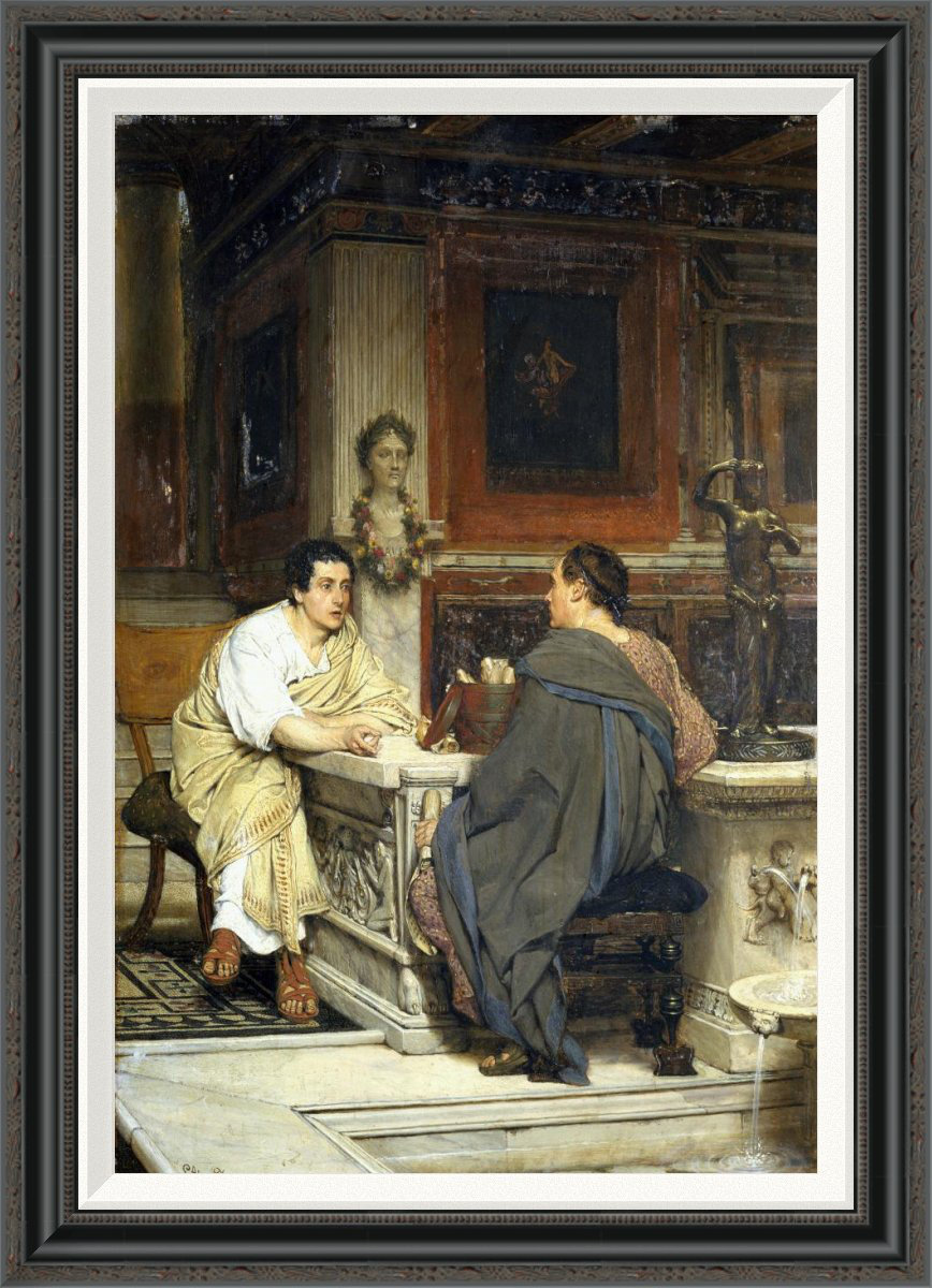 Global Gallery 'The Discourse; a Chat' by Sir Lawrence Alma-Tadema ...