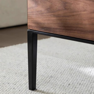 jessica Black Walnut High-end Simple Square Coffee Table Solid Wood Top ...