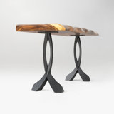 George Oliver 16 pouces de hauteur 128 pieds de table en métal Curva ...