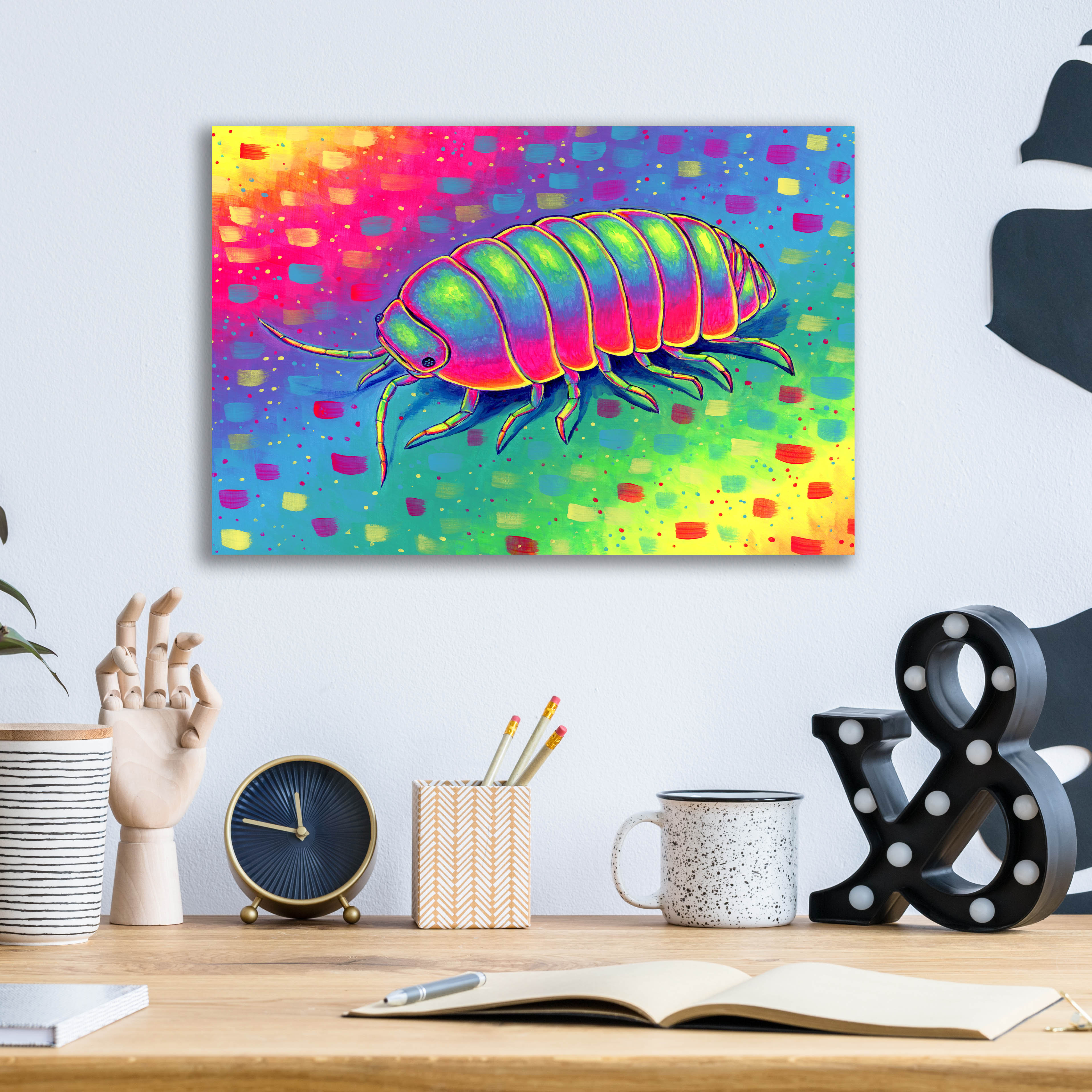 Wrought Studio™ 'Psychedelic Isopod' by Rebecca Wang Art Acrylic Glass ...