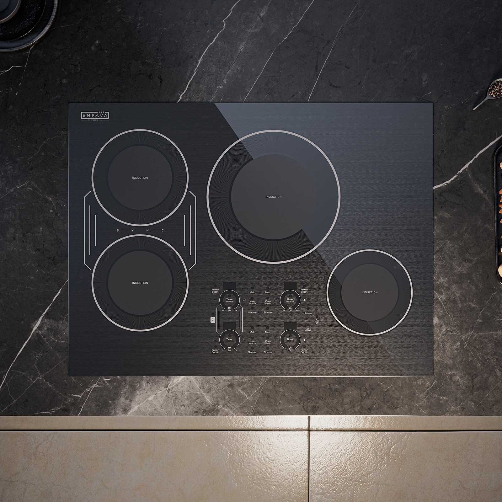 Empava 30 In. Built-in 8700w Smooth Surface Electric Stove Induction ...