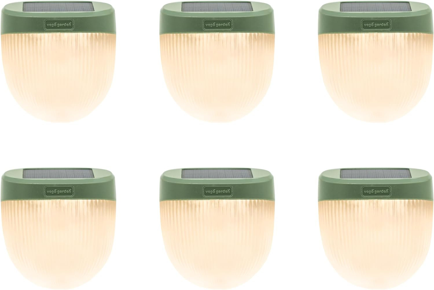 Vego Garden Add ons Rippled Outdoor Waterproof Solar Powered Integrated ...