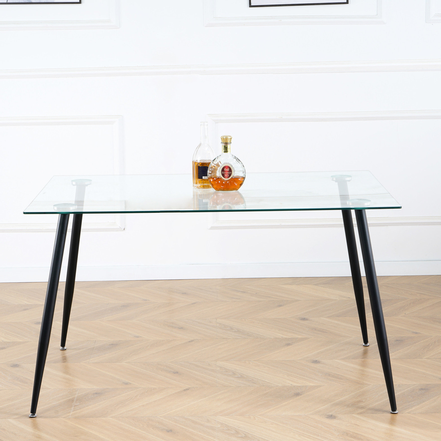 Wrought Studio Modern Kitchen Rectangular Glass Table With Stainproof ...