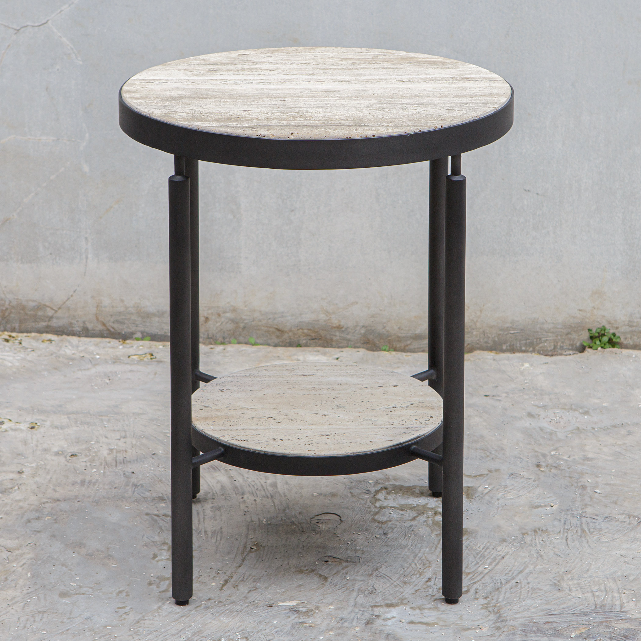 17 Stories Irvington Stone Top End Table | Wayfair