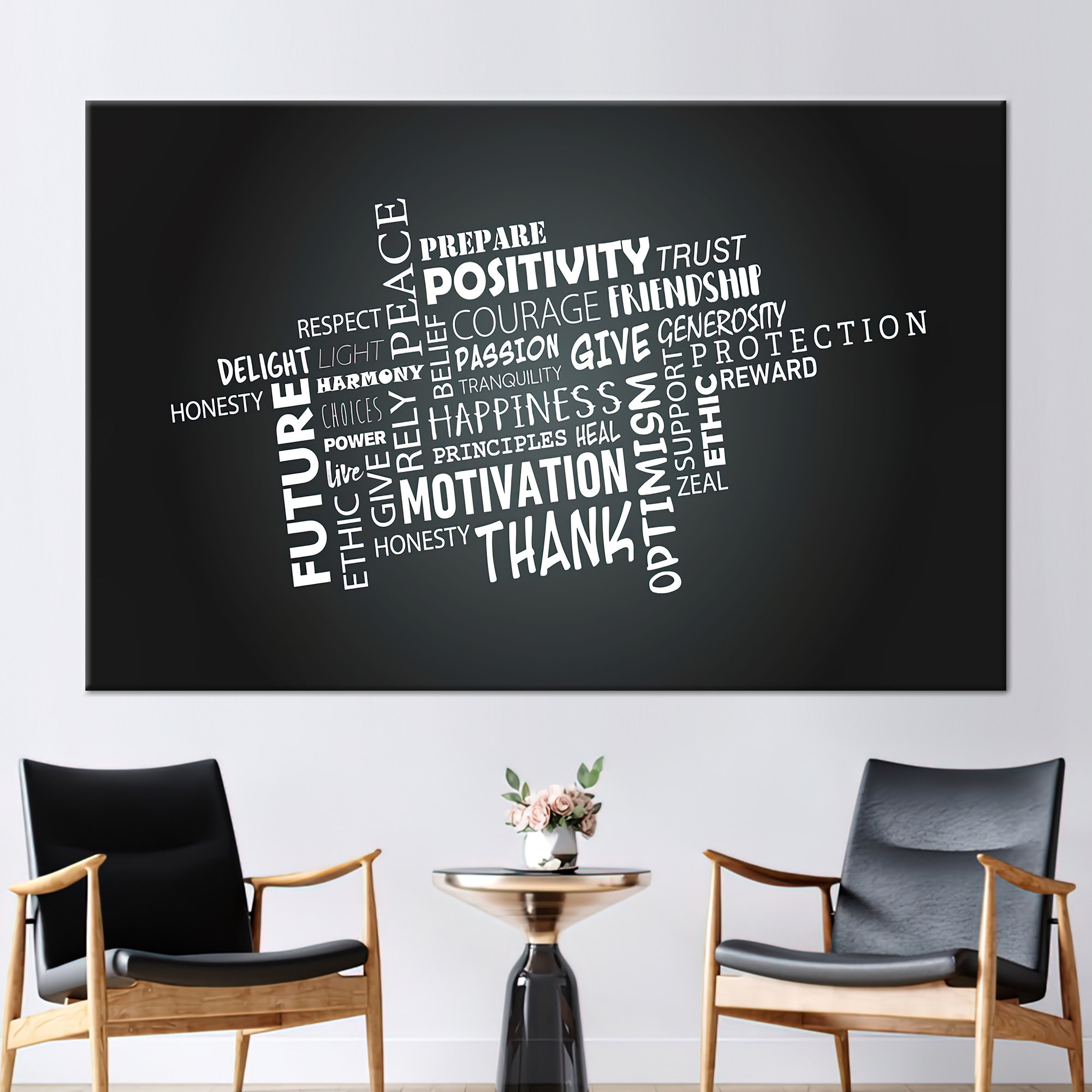 kayra export Positivity, Frendship Wall Art, Inspirational Printed ...