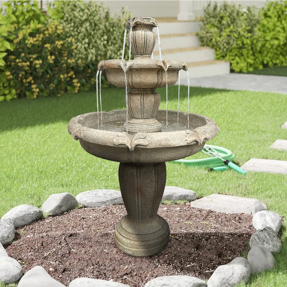 Millwood Pines Debbye Hand Crafted Weather Resistant Accent Fountain ...