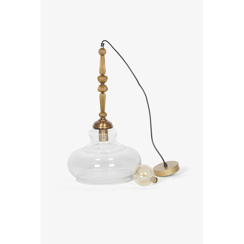Alcott Hill® Demauria 1 - Light Antique Brass Pendant | Wayfair