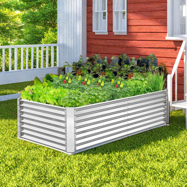 Arlmont & Co. Tabethia 6X3X2 Ft Galvanized Raised Garden Bed | Wayfair