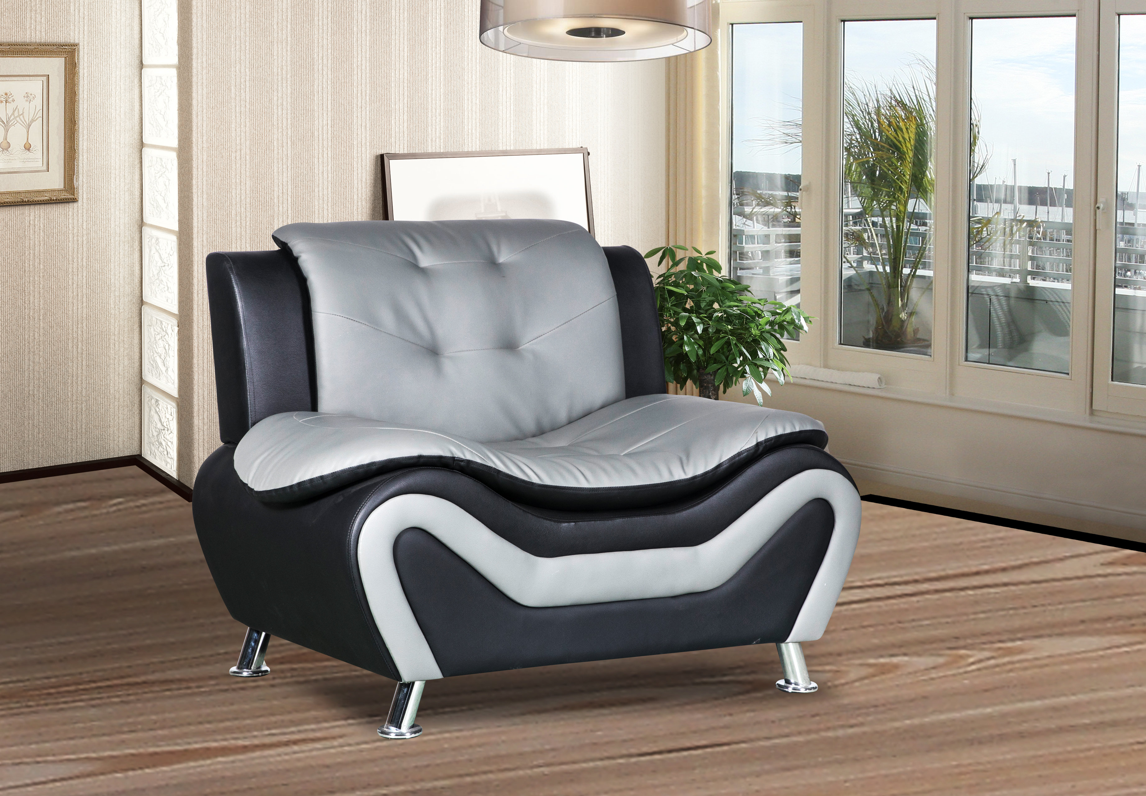 Wrought Studio Bexton Faux Leather Armchair & Reviews | Wayfair