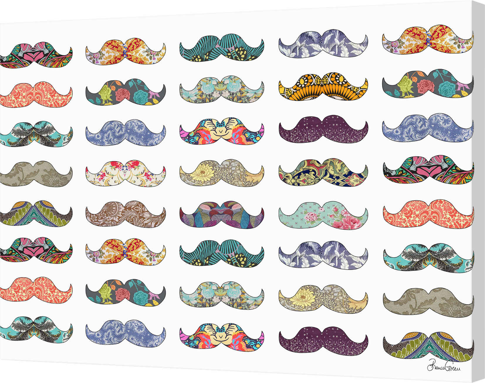 Curioos " Moustache Mania " by Bianca Green - Wayfair Canada
