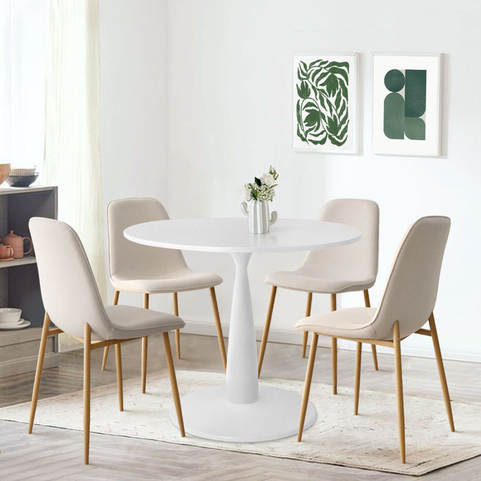 Wade Logan® Pasha 5 - Piece Pedestal Dining Set & Reviews | Wayfair