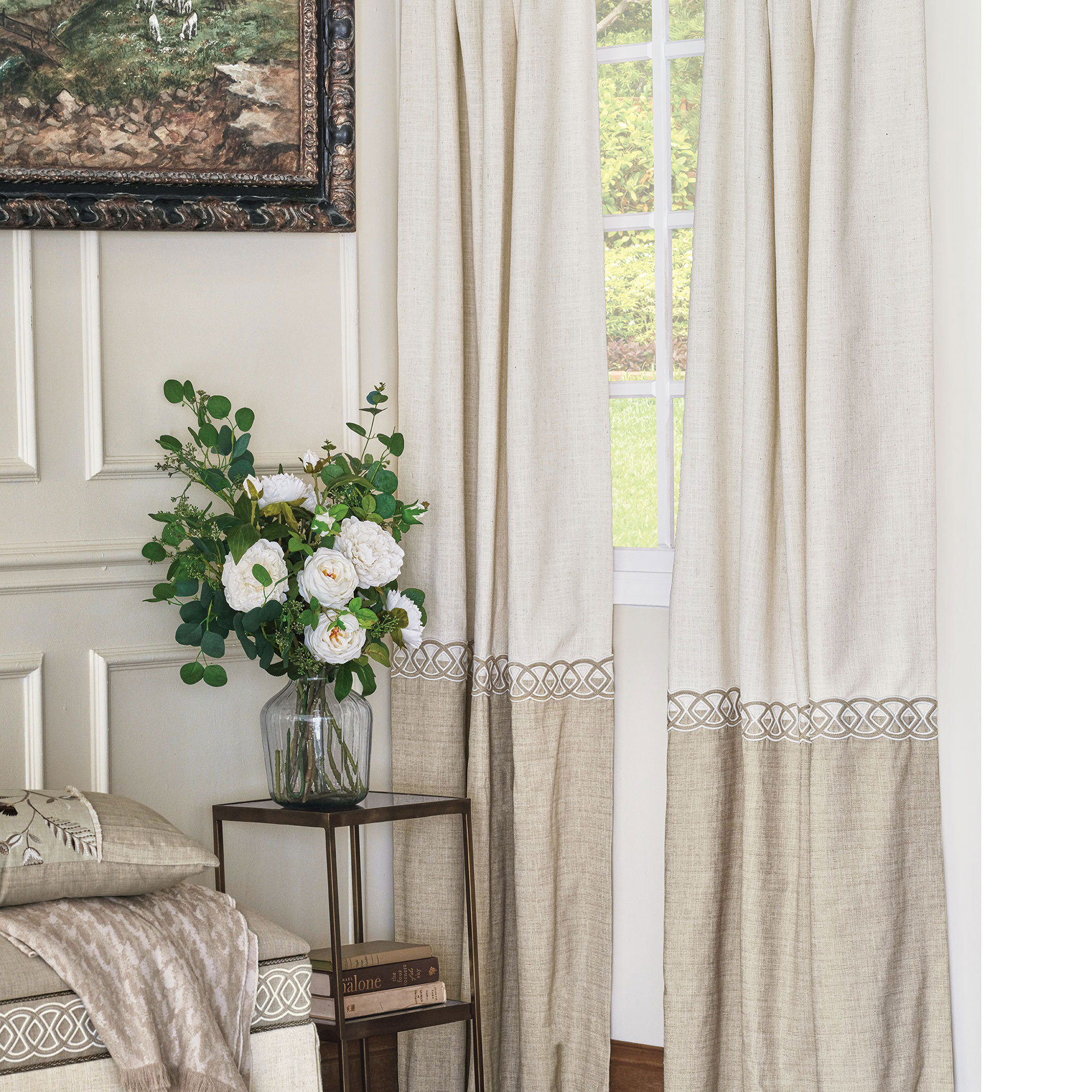 Eastern Accents Rosecliff Colorblock Curtain Panel | Wayfair