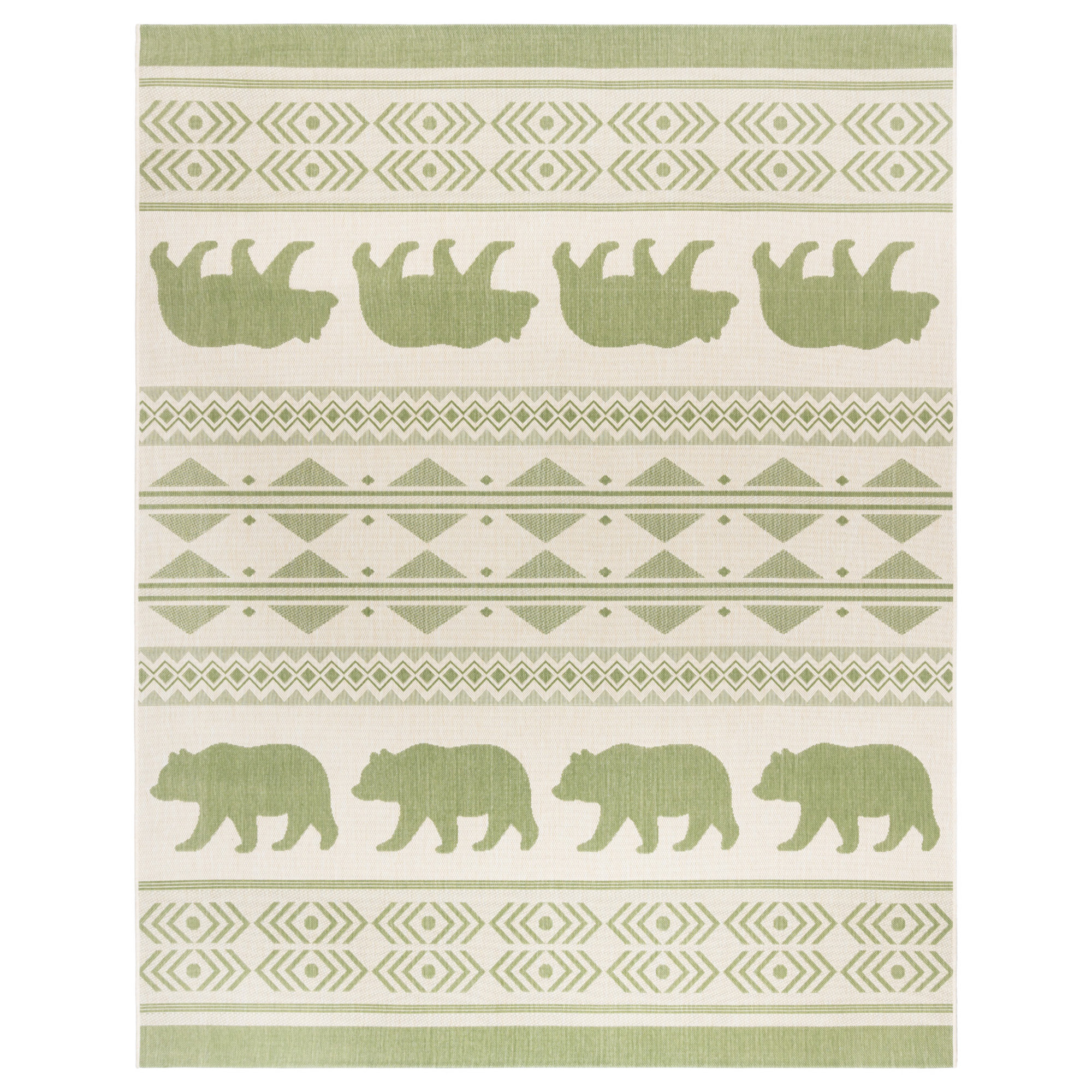 Gertmenian Solterra Timberline Palm Green Beige Cream Rustic Lodge ...