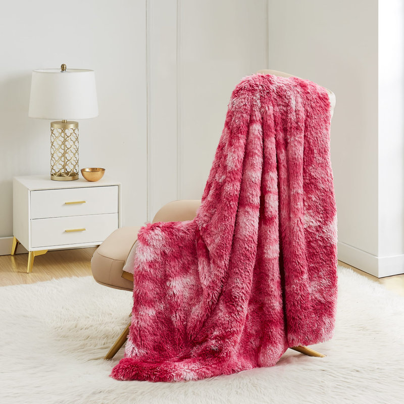 Juicy Couture Shaggy Faux Fur Plush Throws & Reviews | Wayfair