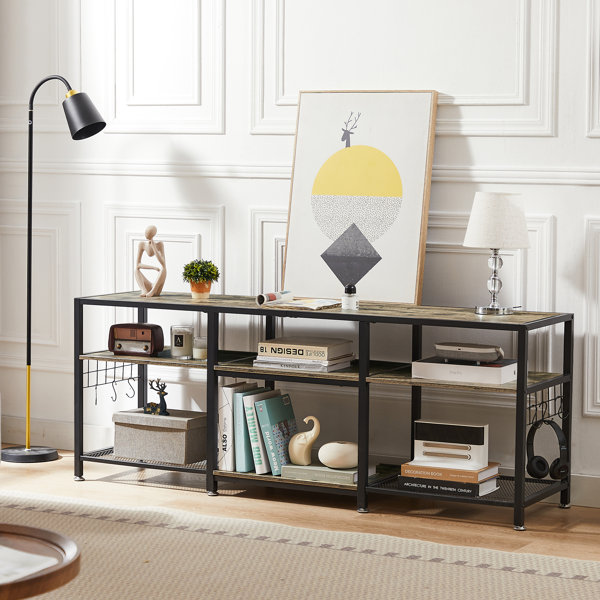 17 Stories Racavan TV Stand Entertainment Center Media Console with 3 ...