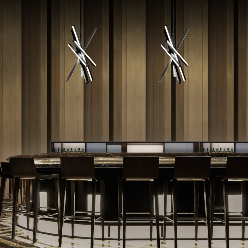 dweLED Parallax 2 - Light Unique Modern Linear LED Pendant | Wayfair