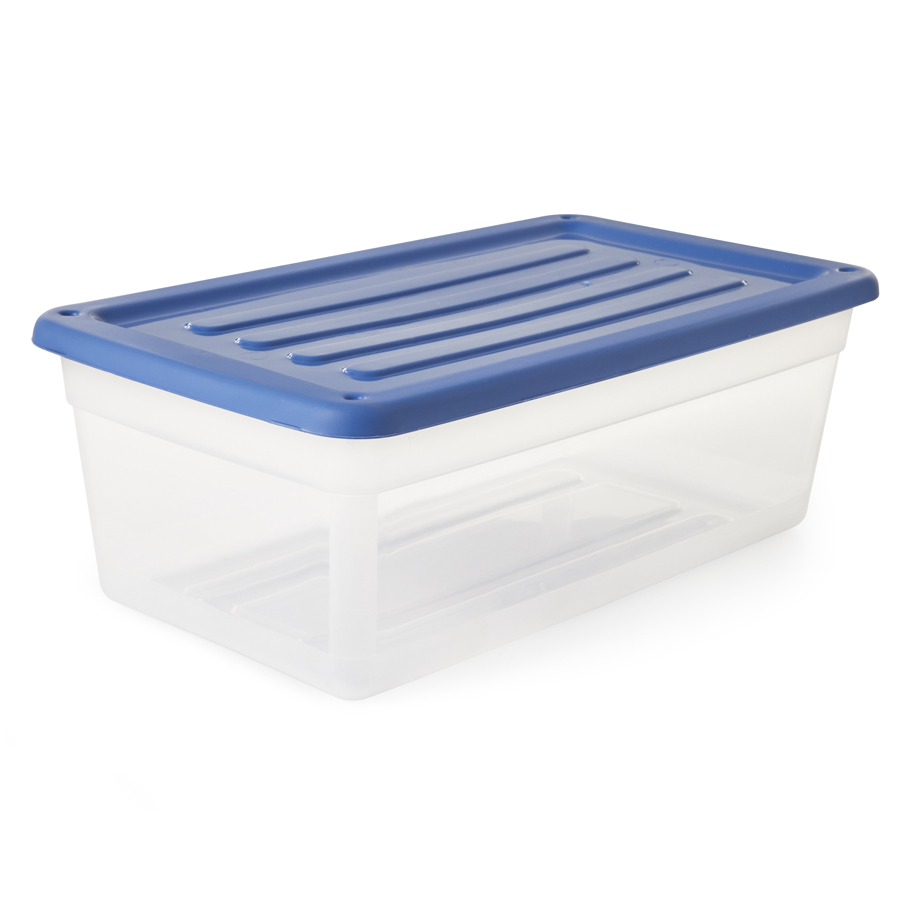 Gracious Living 1.5 Gallon Clear Plastic Storage Bin Container & Lid ...