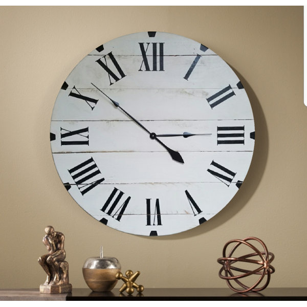 Gracie Oaks Witzel Solid Wood Wall Clock | Wayfair