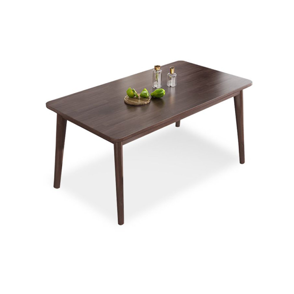 Gracie Oaks Nut-brown Rectangular Solid Wood Dining Table - Wayfair Canada