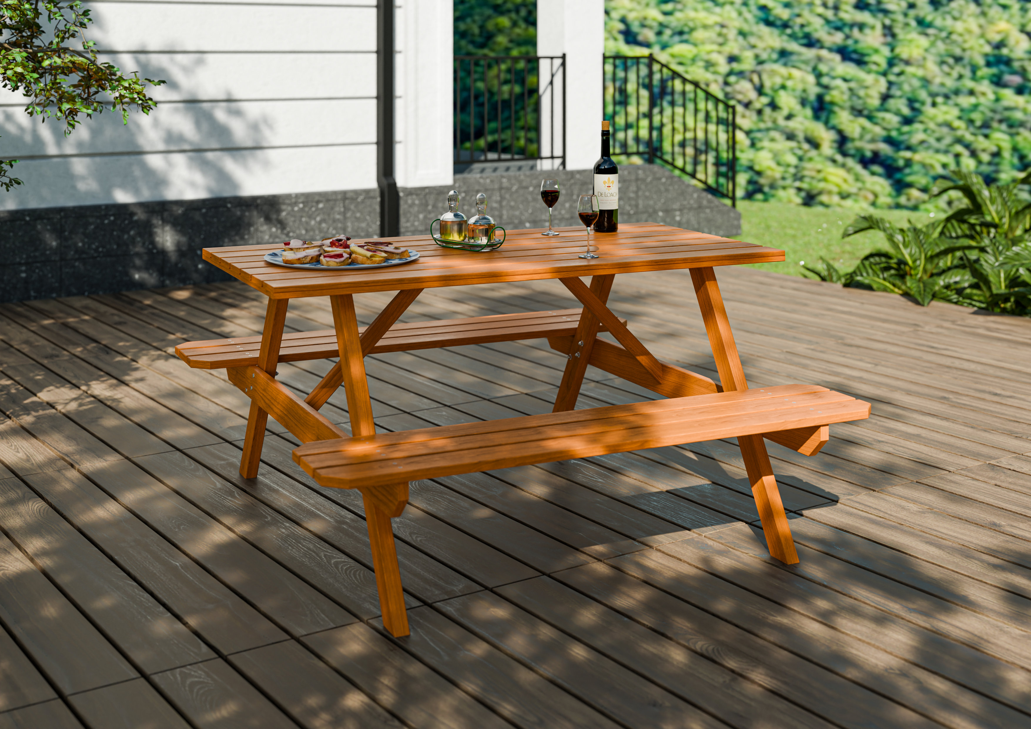 August Grove Pic-Nic Table 140X70Cm - Wayfair Canada