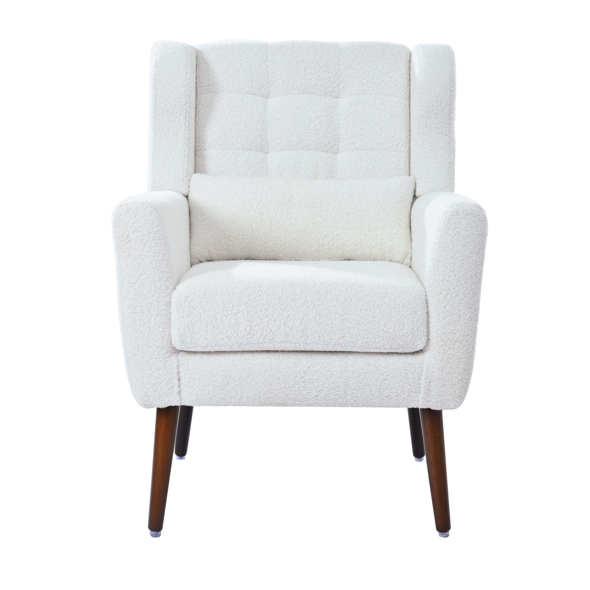 Corrigan Studio® Modern Accent Chair,Teddy Fabric Living Room Chairs ...