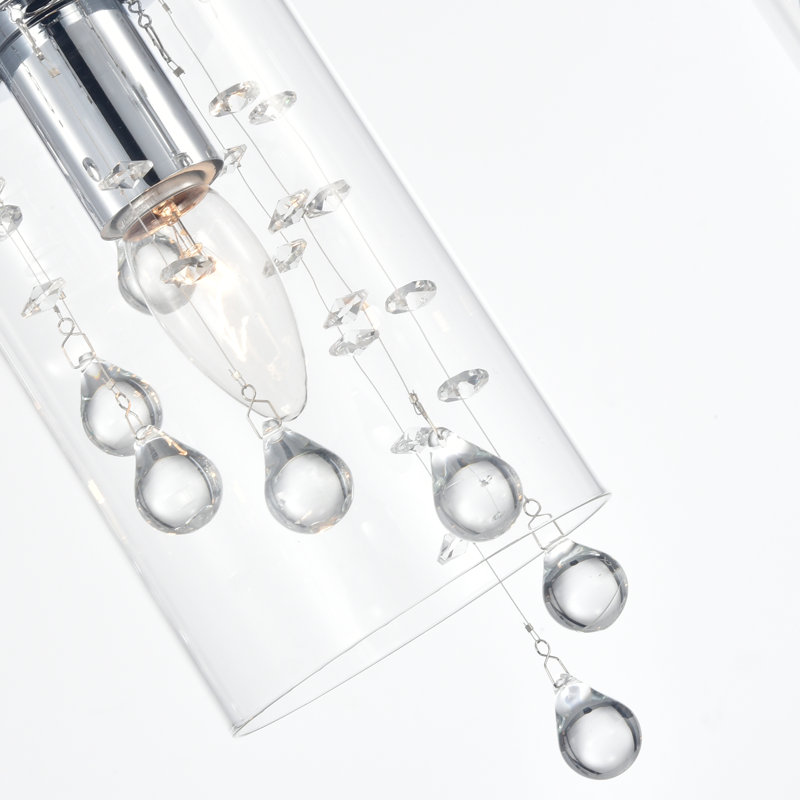 Orren Ellis Isabel 3 - Light Kitchen Island Cylinder Pendant with ...