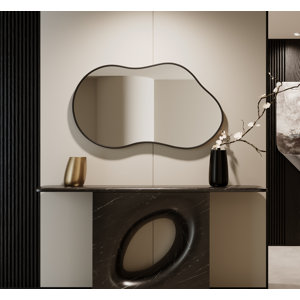 Wrought Studio™ Irregular Unique Shaped Wall Mirror, Asymmetrical ...