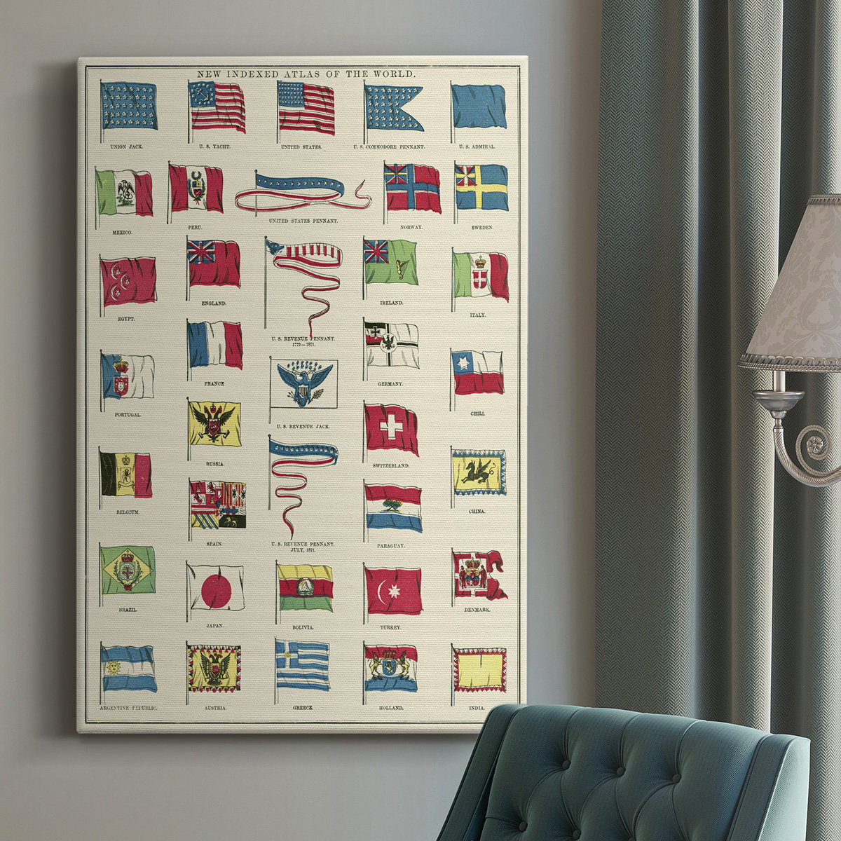 Trinx Flags Of All Nations I Flags Of All Nations I - Wrapped Canvas ...