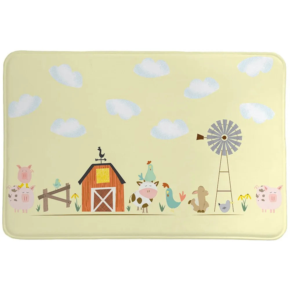 August Grove® Blia Farm Yard Gathering Memory Foam Rug | Wayfair