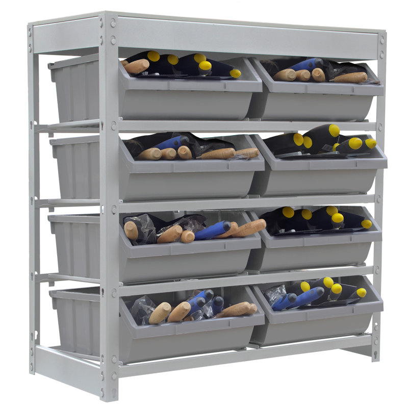 Rebrilliant Junko 33 W x 15 D x 36 H Garage Storage Bin Rack System ...