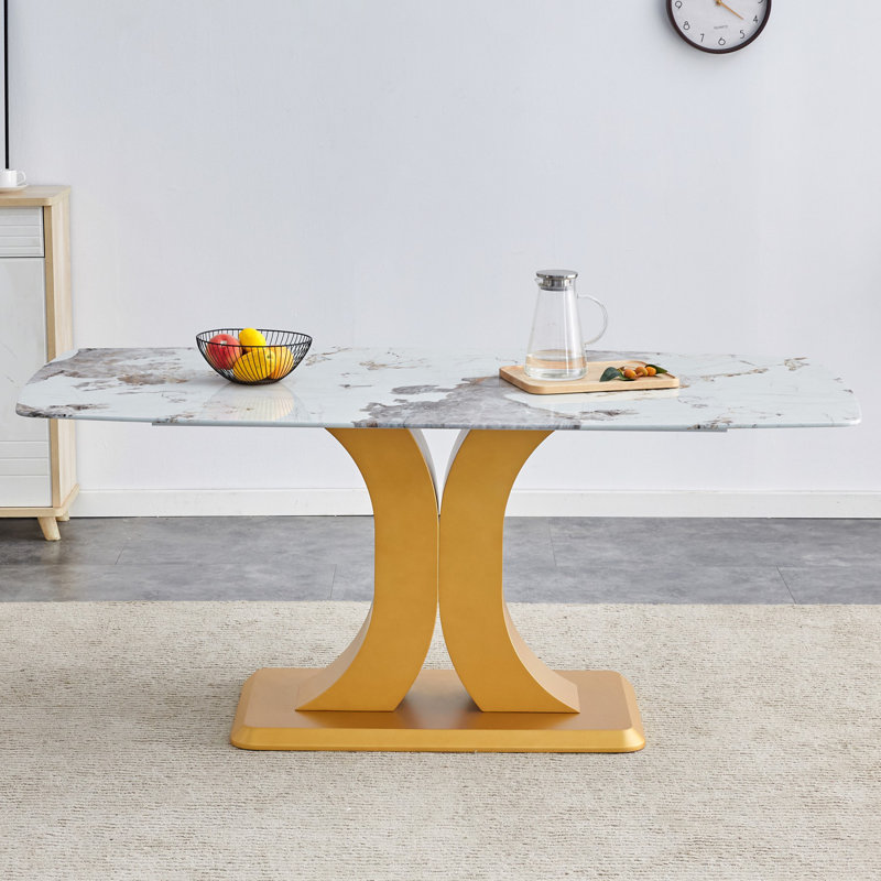 Mercer41 Modern minimalist dining table | Wayfair