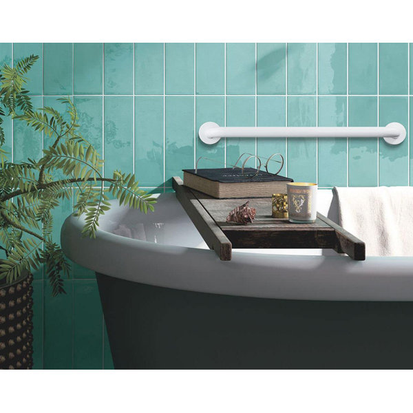 ZAALBA Shower and Bathtub Grab Bars,20 Inches, Gloss White - Wayfair Canada