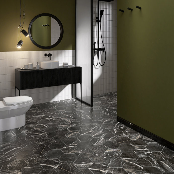 Supreme Tile Elegance 7.7" x 8.9" Porcelain Wall & Floor Tile & Reviews ...