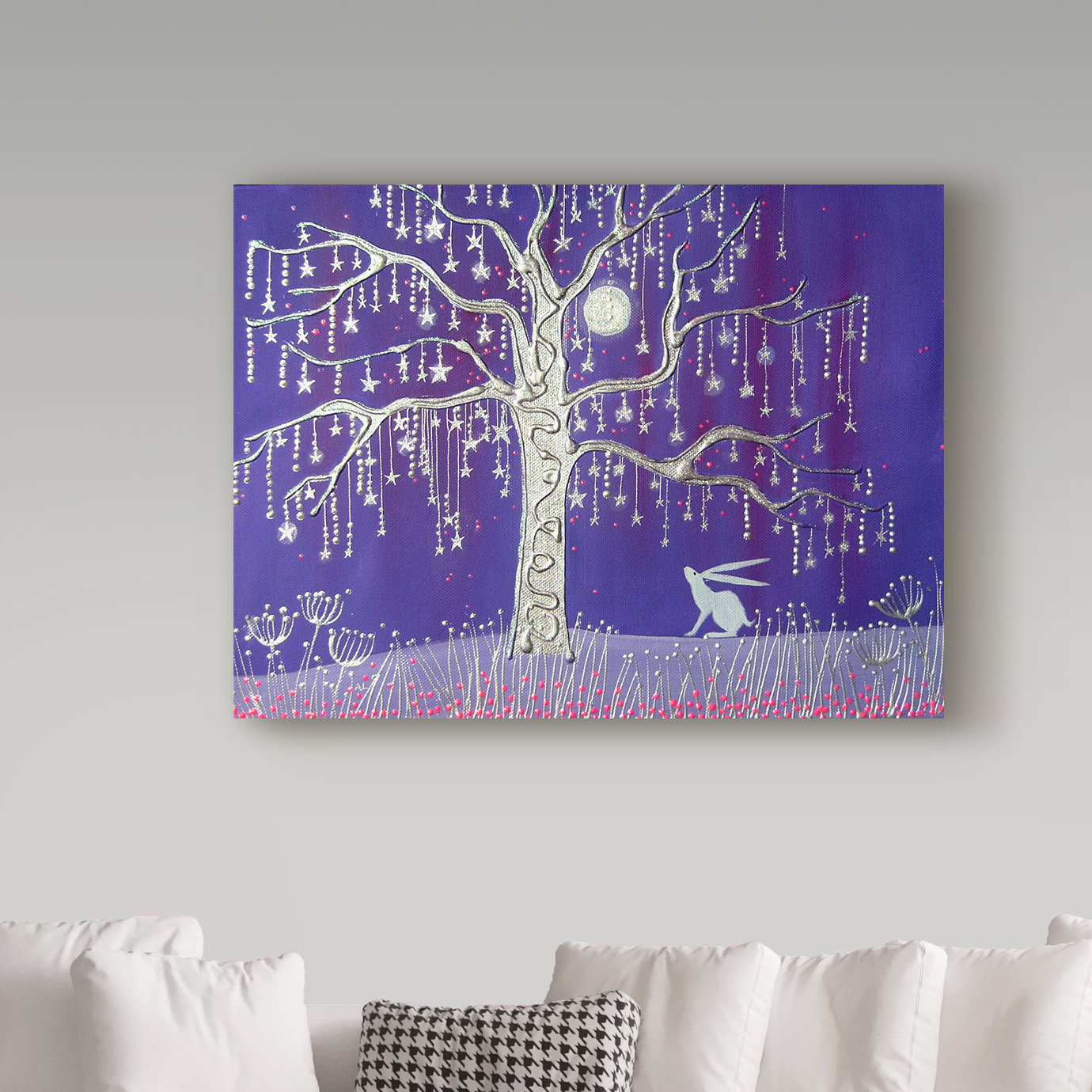 Trademark Fine Art 'Tree of Stars' Watercolor Painting Print on Wrapped ...