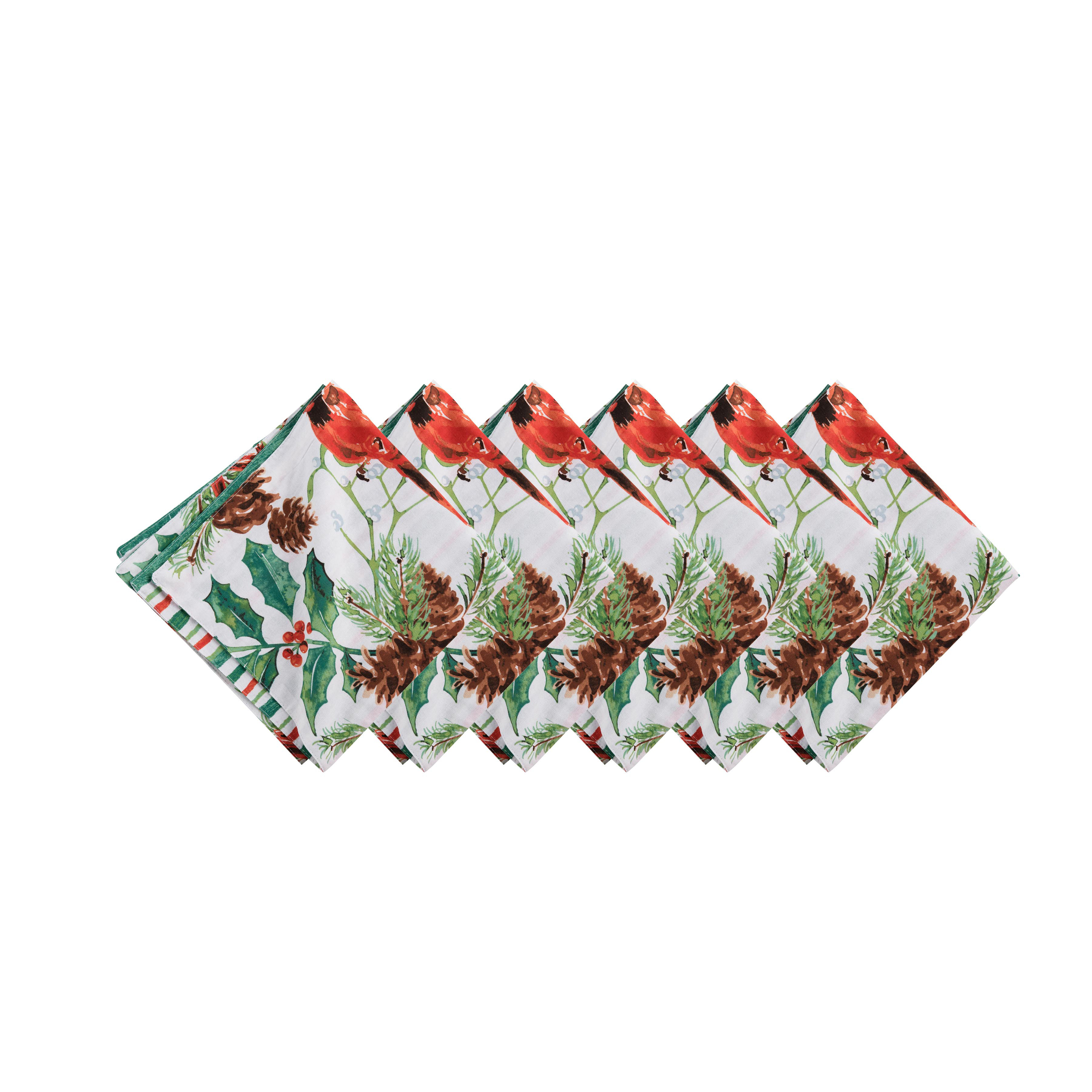 The Holiday Aisle® Delwyn Cardinal Napkin S/6 | Wayfair