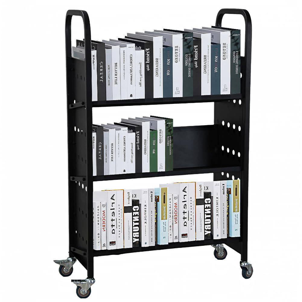 babevy Book Cart, 200LBS Library Cart | Wayfair